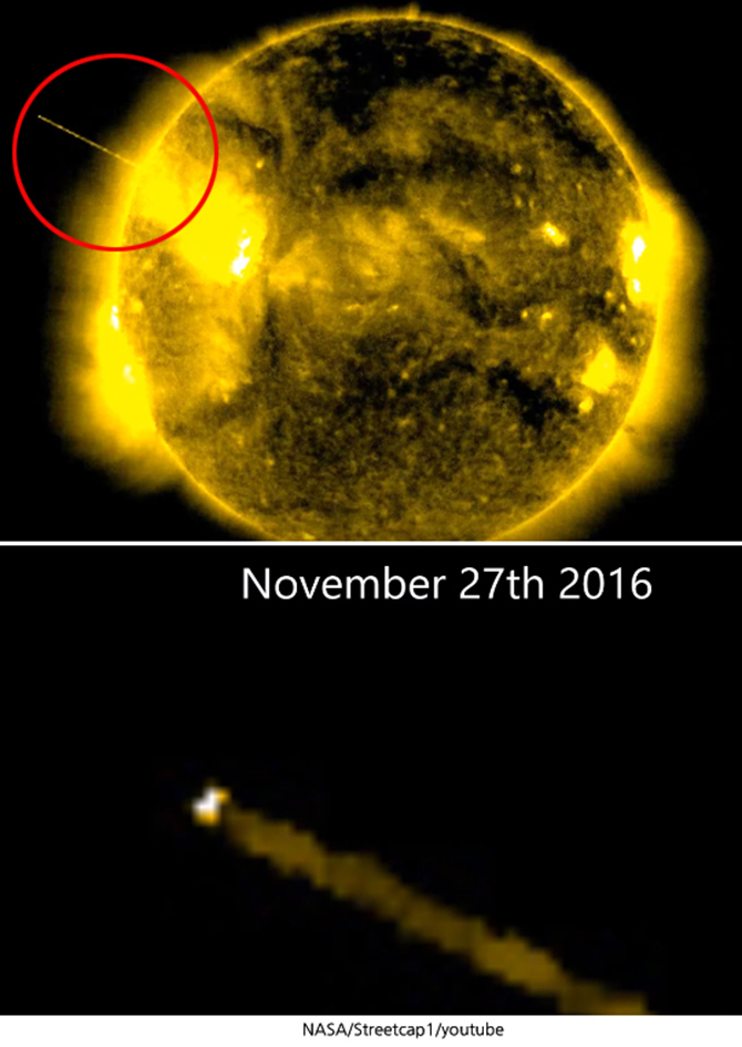 NASA Solar Image Captures Massive Object Seemingly Tethered to the Sun ...