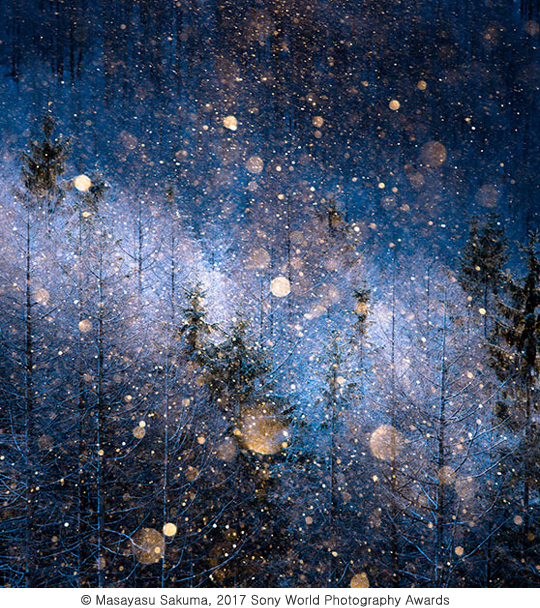 Shimmering Ice Particles Floating in Mid-Air - DongA Science