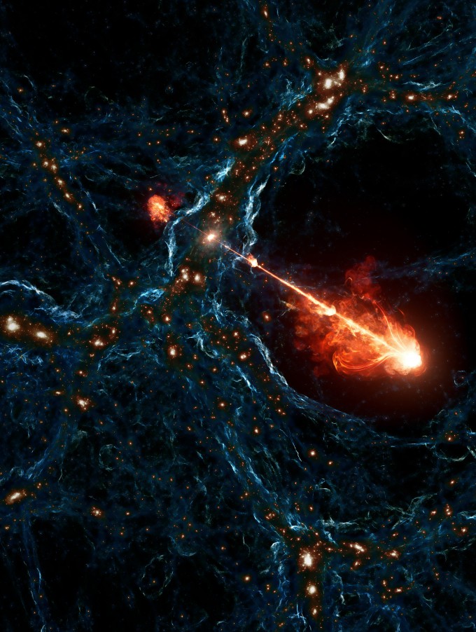 Record-Breaking Black Hole Jet Discovered, 230 Times the Length of the ...