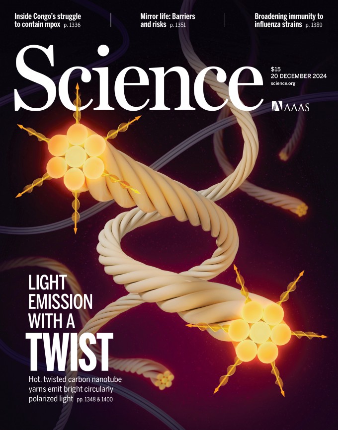 Science on the Cover: Twisted Carbon Nanotube Fibers Emit Circularly ...